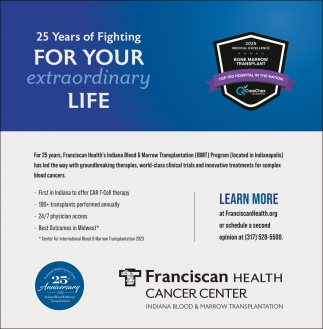 25 Years of Fighting for Your Extraordinary Life, Franciscan Health ...